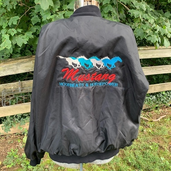 Westark | Jackets & Coats | Vintage 98s Ford Mustang Satin Bomber ...